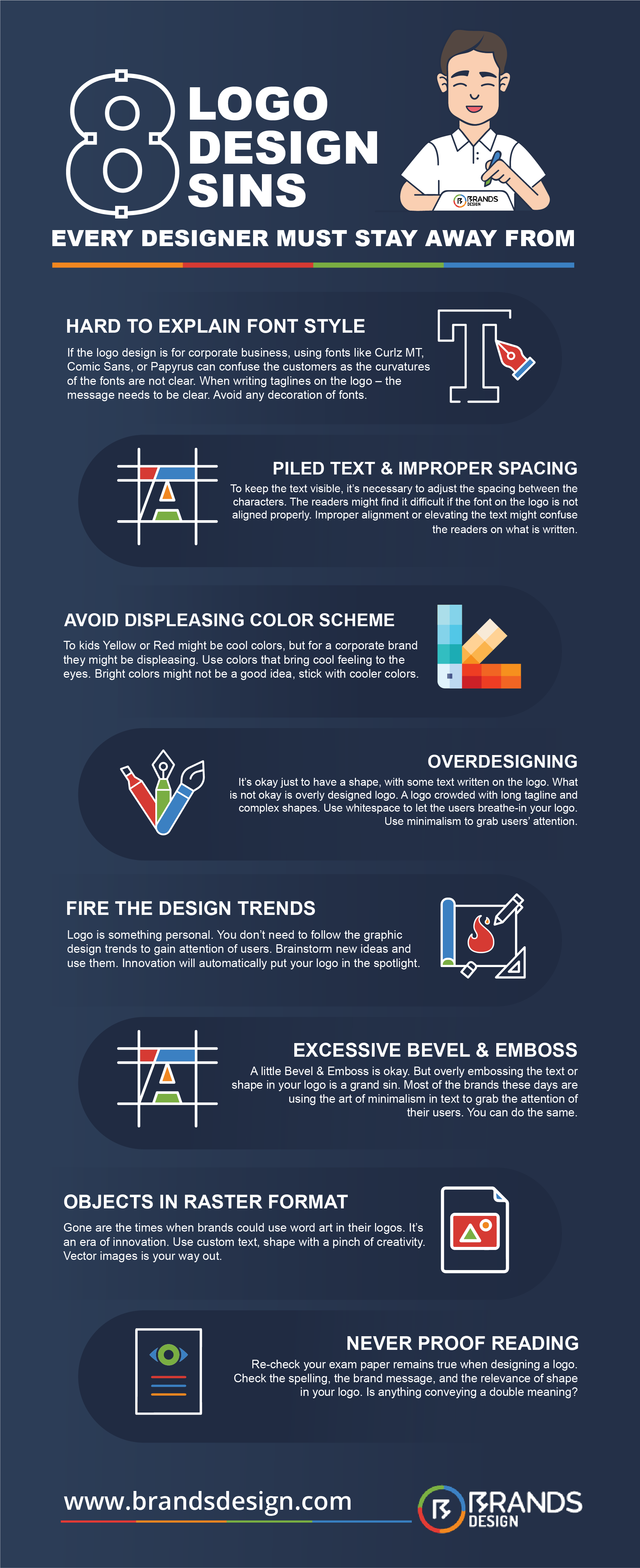8 Logo Design Sins every Designer Must Stay Away From | Infographics ...
